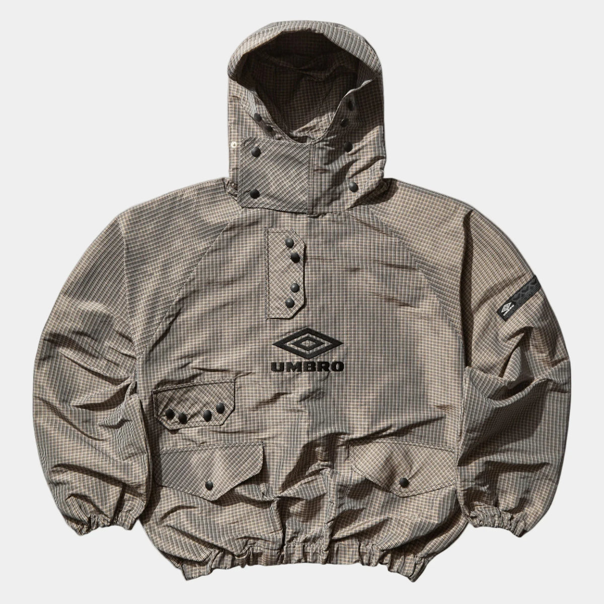 Umbro By Slam Jam Smock Check Anorak - Beige/Black
